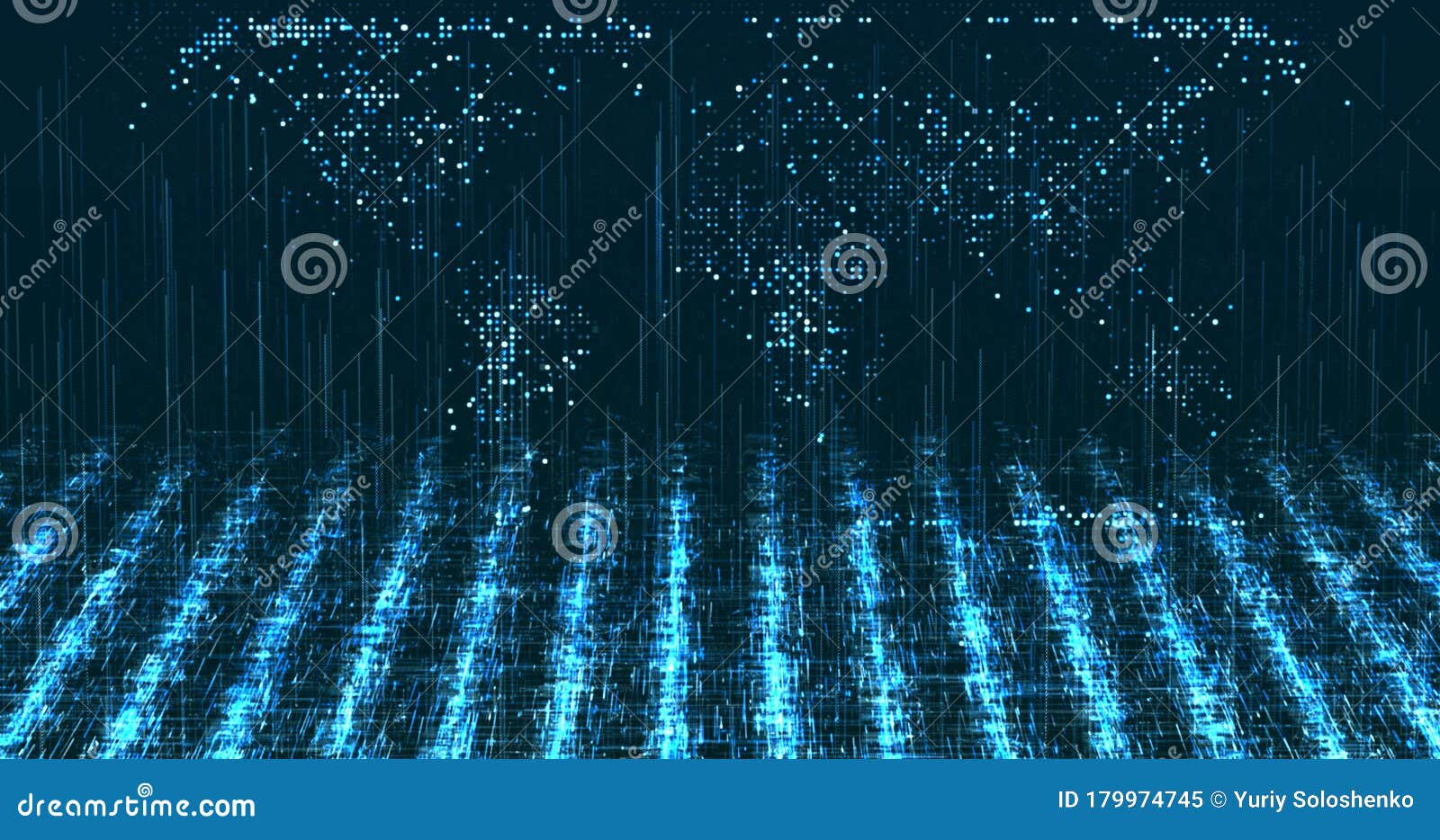 Abstract Digital Network Data Background, 3D Rendering Stock ...