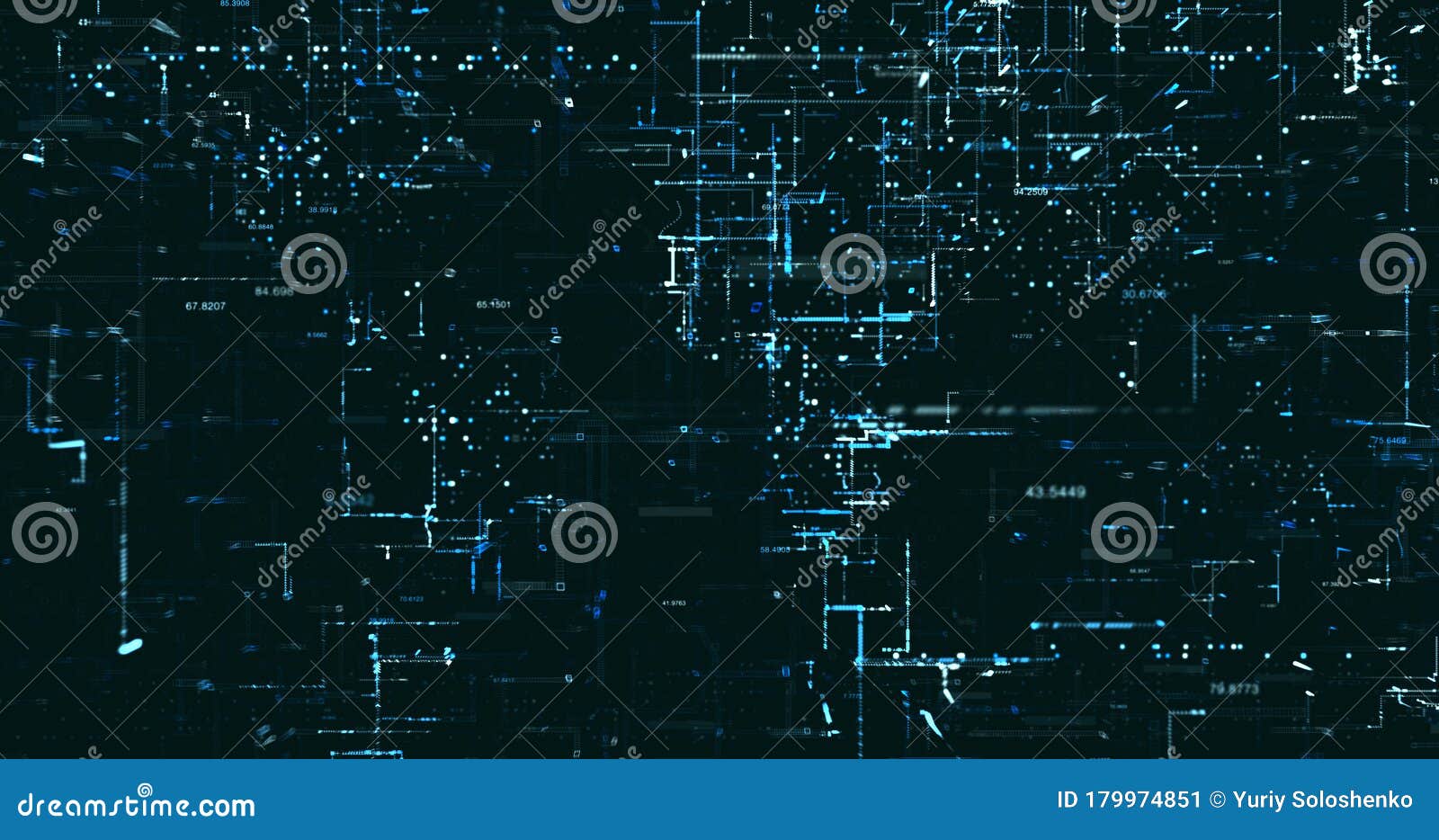 Abstract Digital Network Data Background, 3D Rendering Stock ...