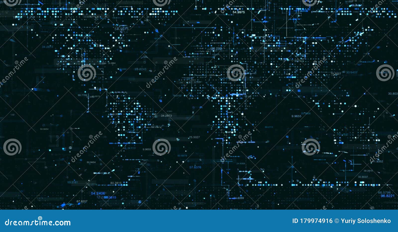 Abstract Digital Network Data Background, 3D Rendering Stock ...