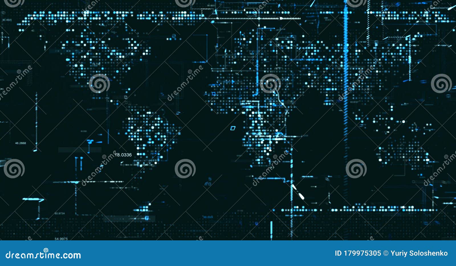 Abstract Digital Network Data Background, 3D Rendering Stock ...