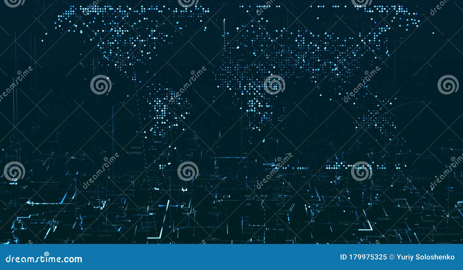 Abstract Digital Network Data Background, 3D Rendering Stock ...