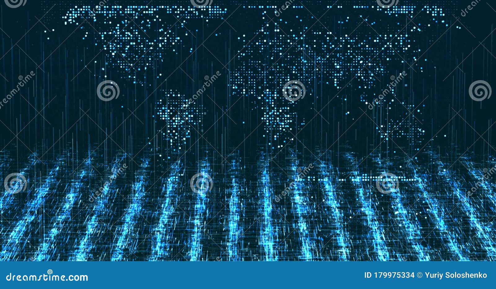 Abstract Digital Network Data Background, 3D Rendering Stock ...