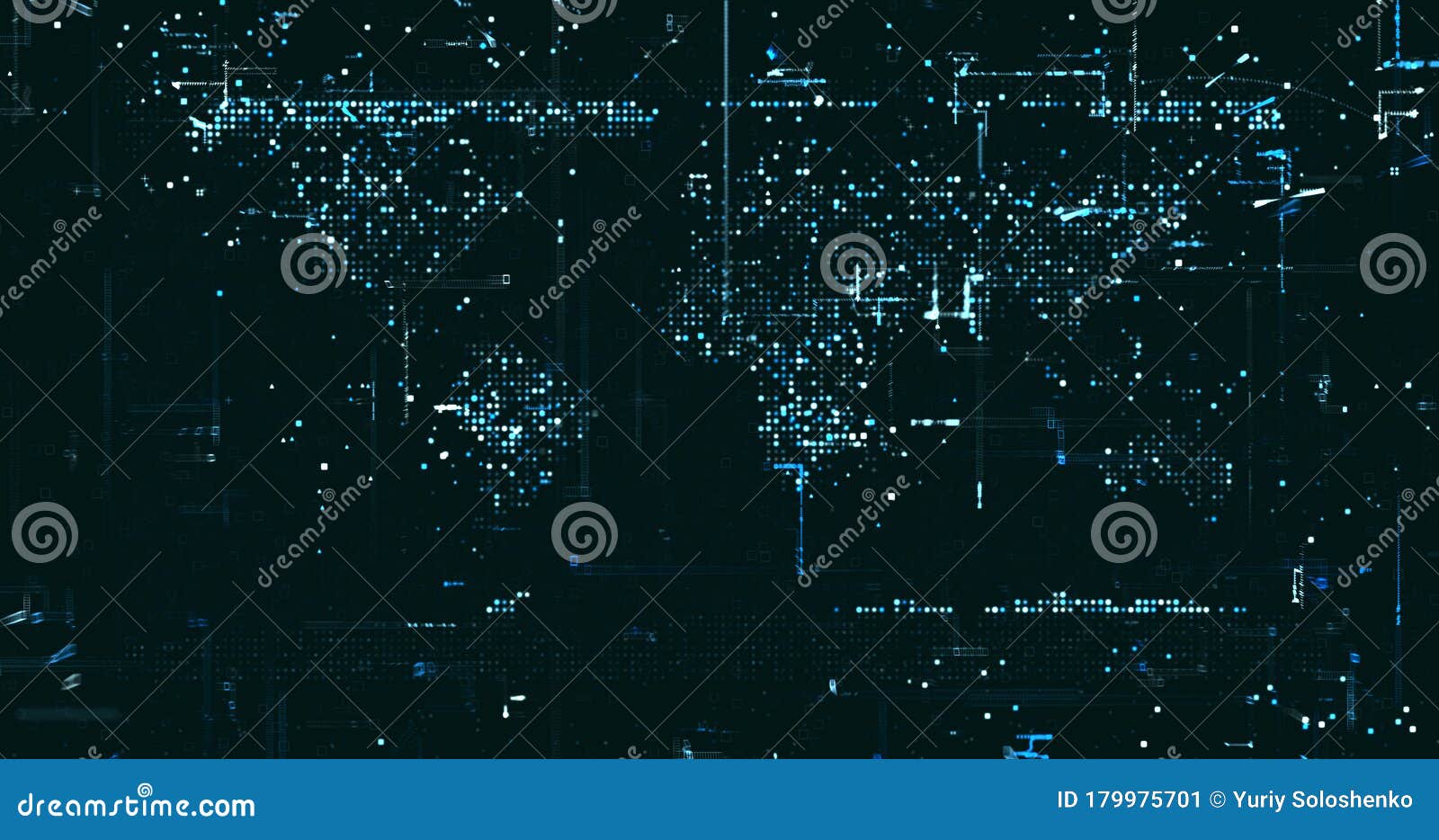 Abstract Digital Network Data Background, 3D Rendering Stock ...