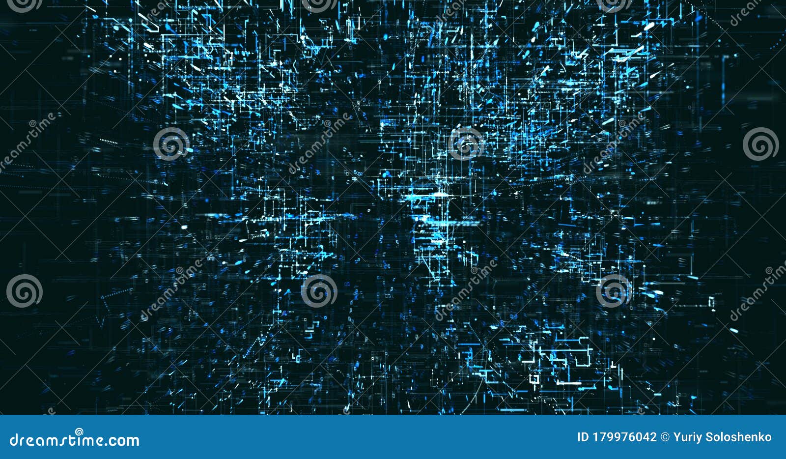Abstract Digital Network Data Background, 3D Rendering Stock ...