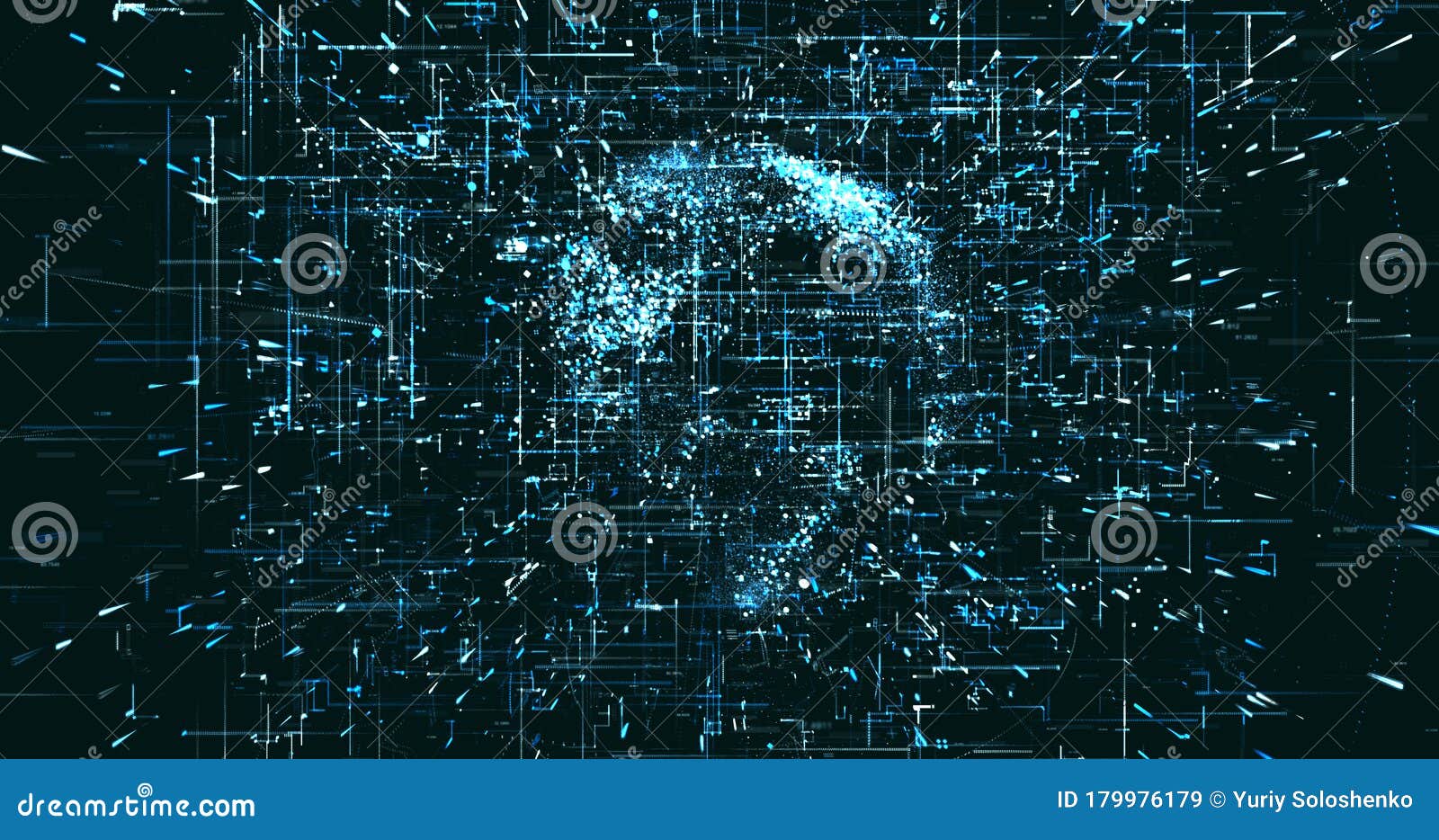 Abstract Digital Network Data Background, 3D Rendering Stock ...
