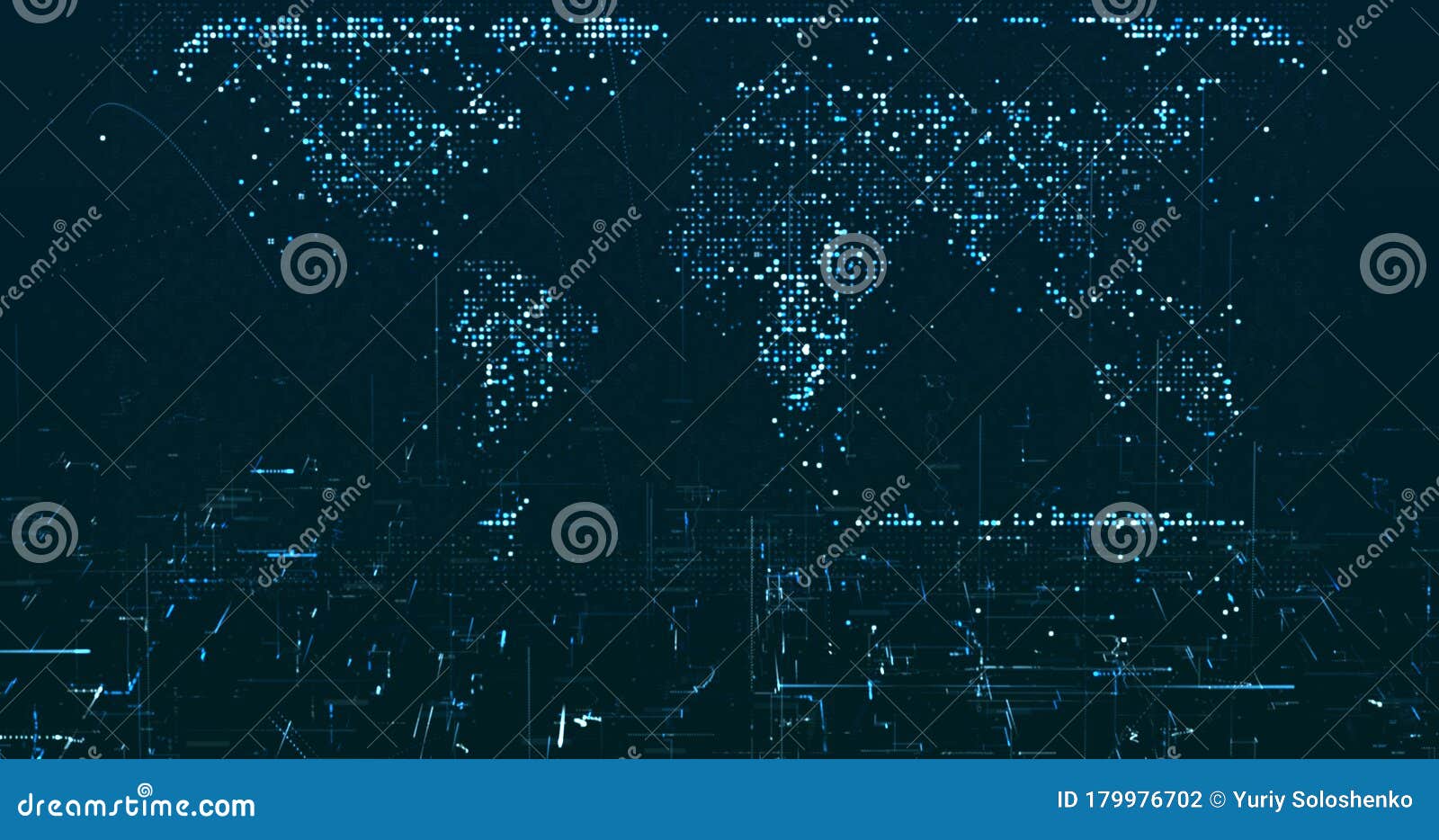 Abstract Digital Network Data Background, 3D Rendering Stock ...