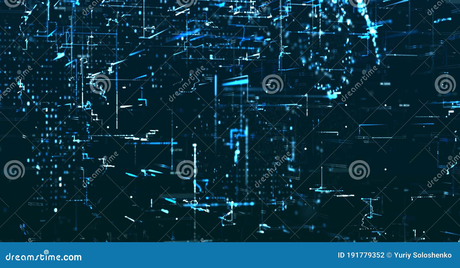 Abstract Digital Network Data Background, 3D Rendering Illustration ...