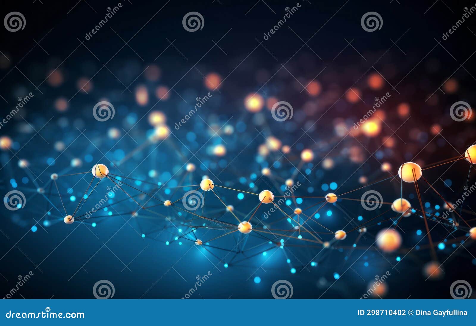 A Digital Graphic Depicting a Network of Connected Nodes, Symbolizing ...