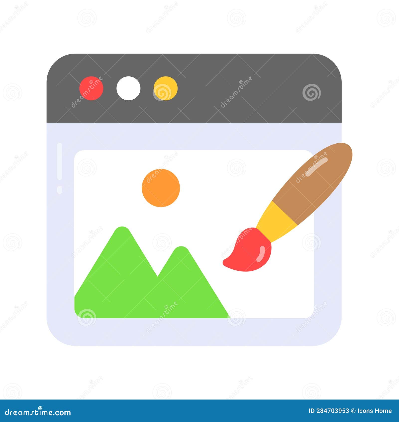 Digital Graphic Designing Vector in Modern Flat Style, Premium Icon ...