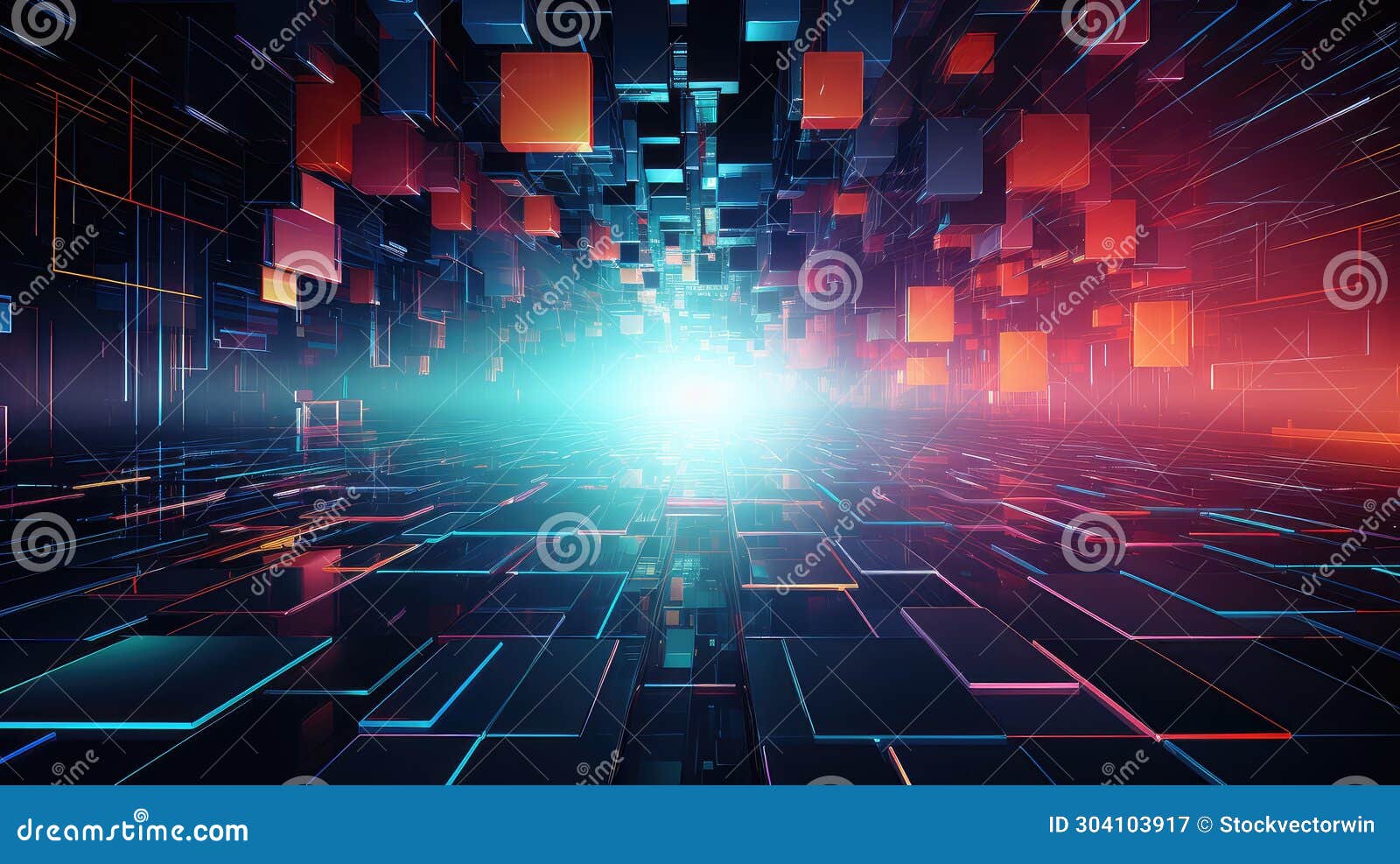 Digital Graphic Technology Background Stock Illustration - Illustration ...
