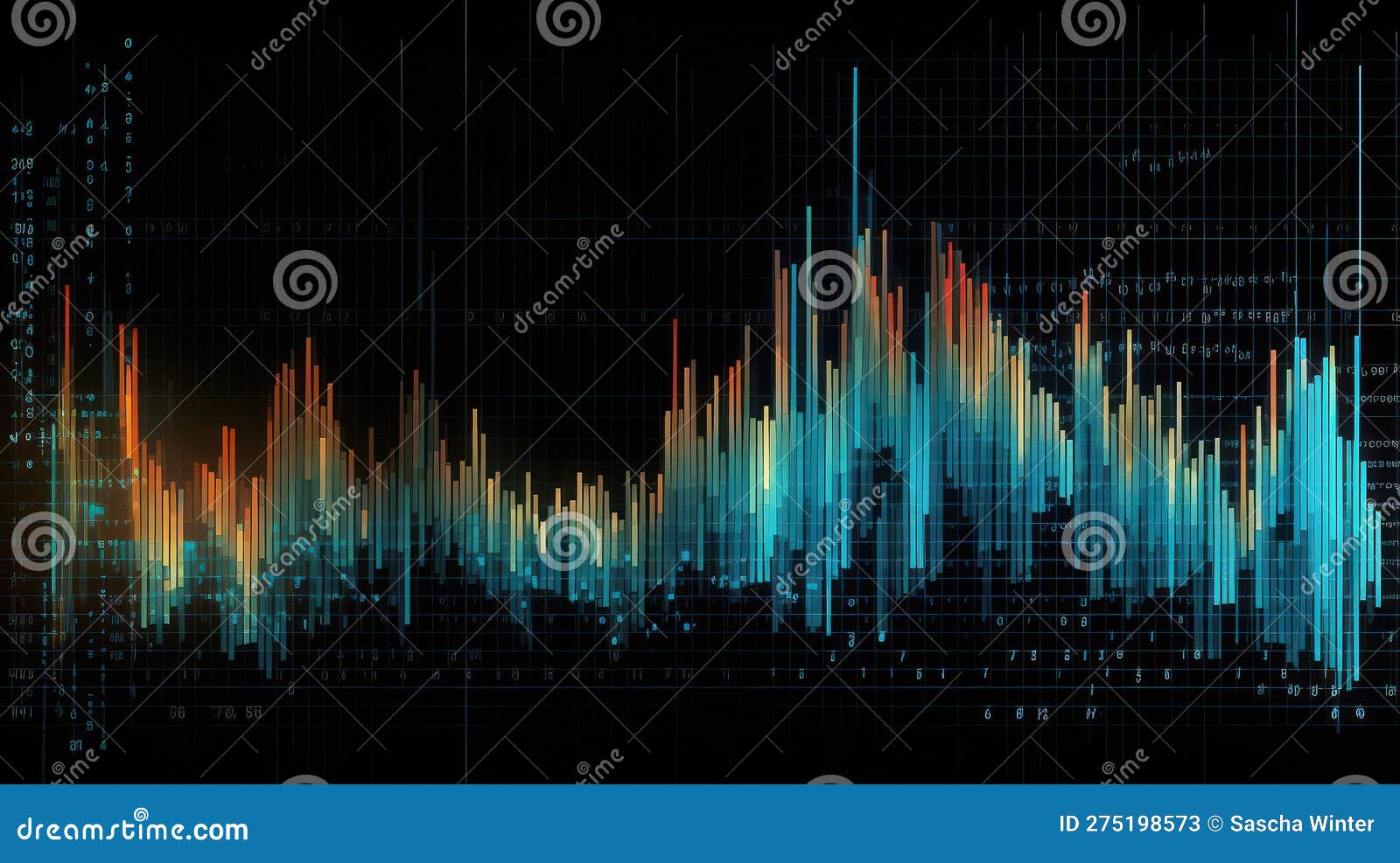 High-Resolution Matrix Stock Chart Stock Illustration - Illustration of ...