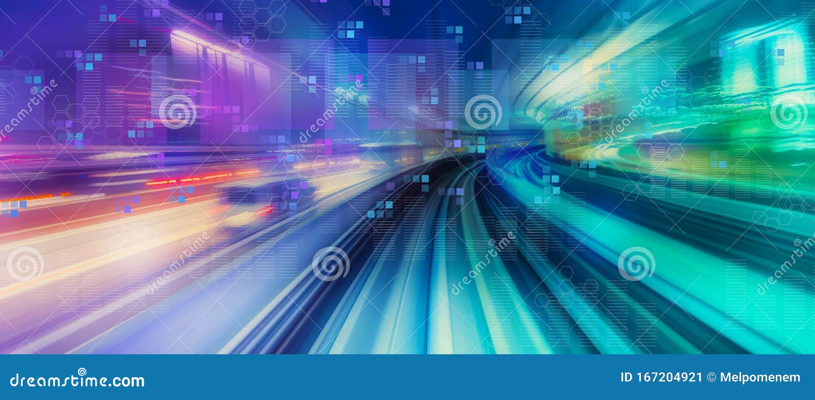 Digital Graphs And Hexagon Grids With Woman Using A Tablet Stock ...