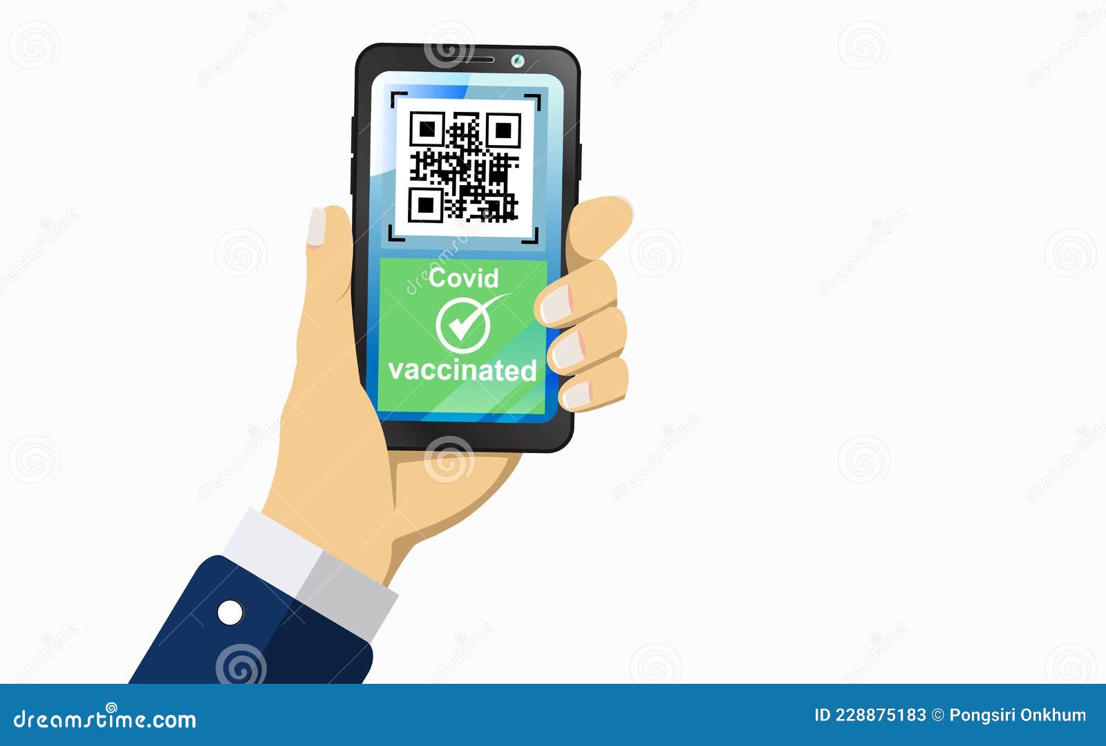 The Digital Green Pass. Vaccination Certificate Stock Image - Image of ...