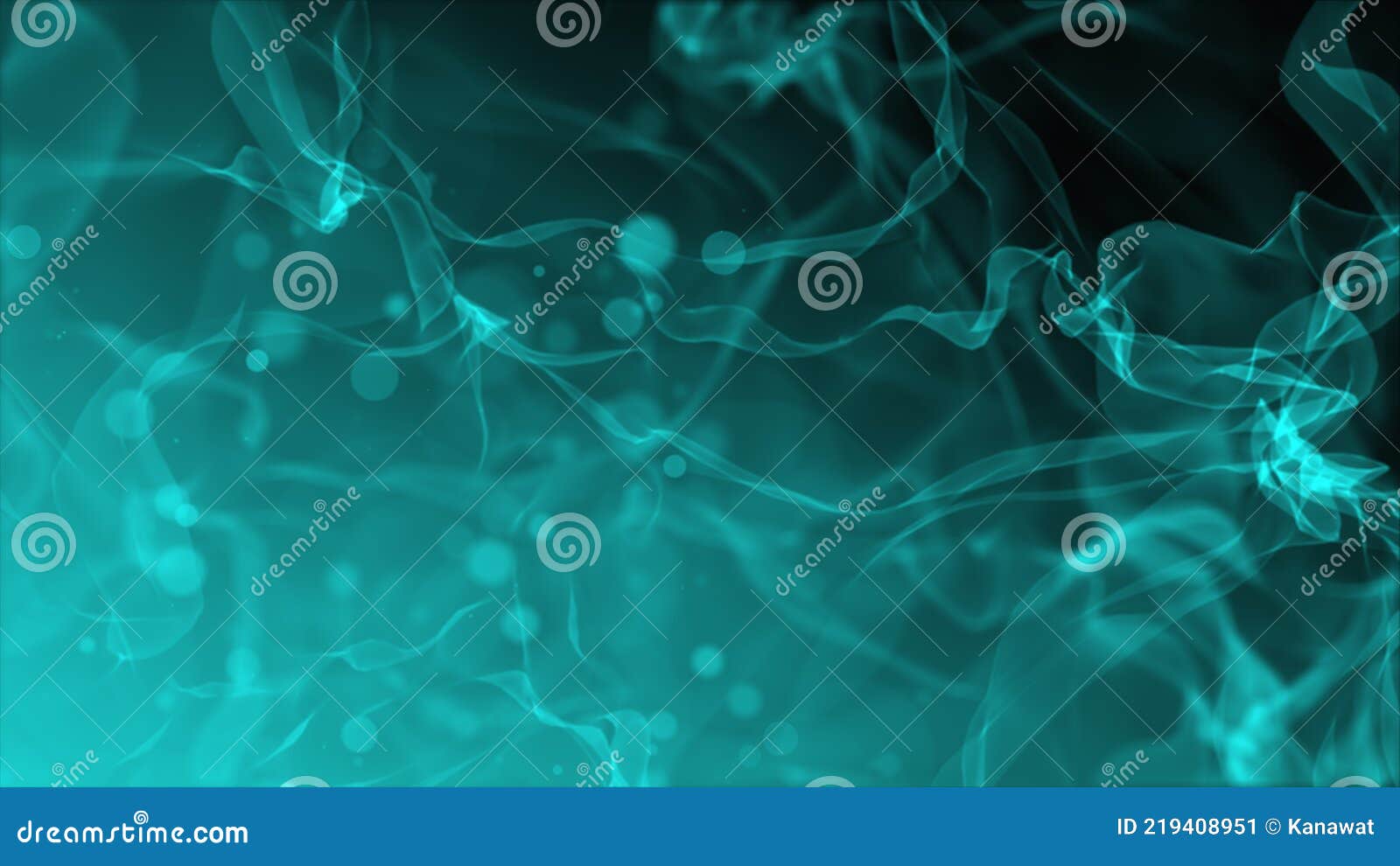 Digital Green Smoke Wave with Bokeh Smooth Flowing Abstract Background ...