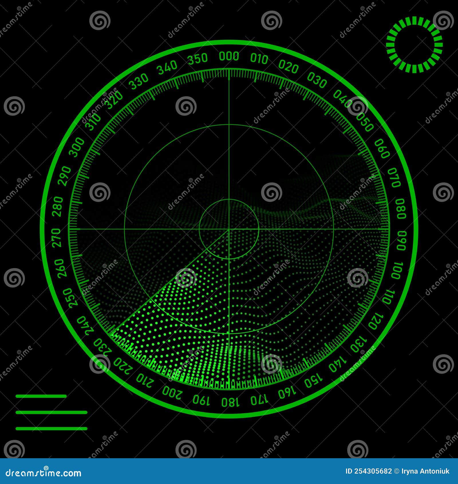 Digital Green Vector Radar with Targets in Searching. Realistic ... Digital Green Vector Radar with Targets in Searching. Realistic ...
