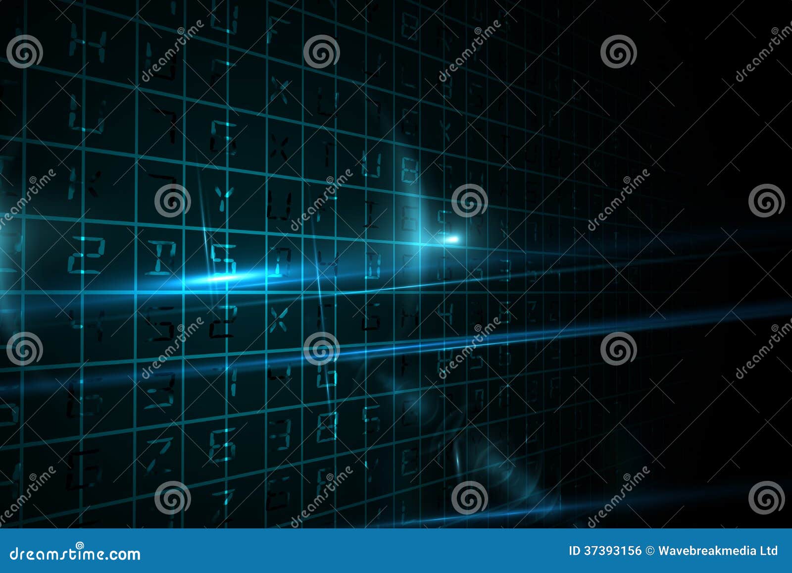 Digital grid stock illustration. Illustration of computer - 37393156