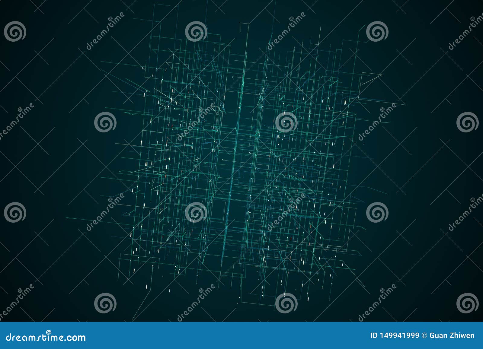 Digital grid with numbers stock illustration. Illustration of cube ...