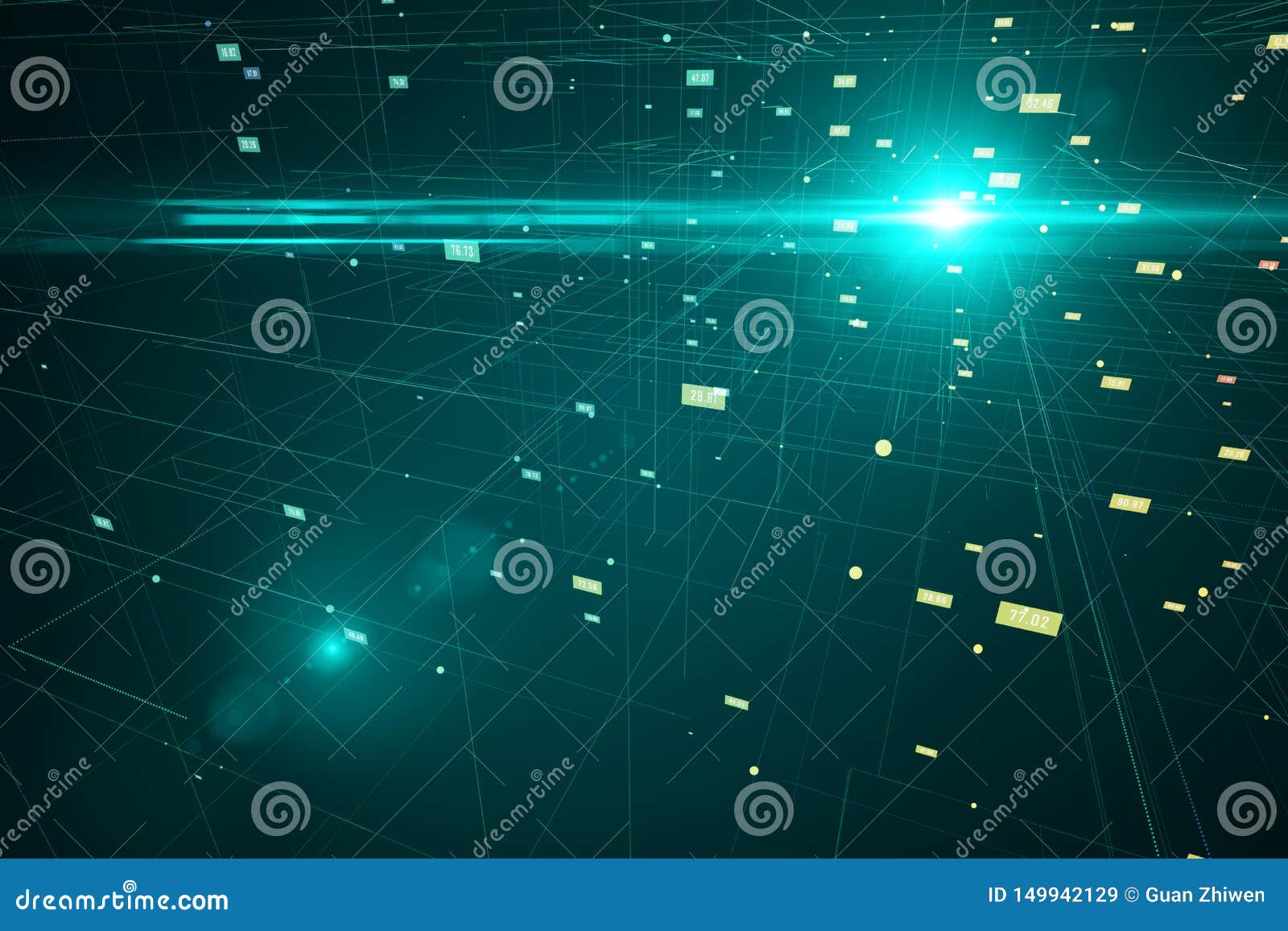 Digital grid with numbers stock illustration. Illustration of ...