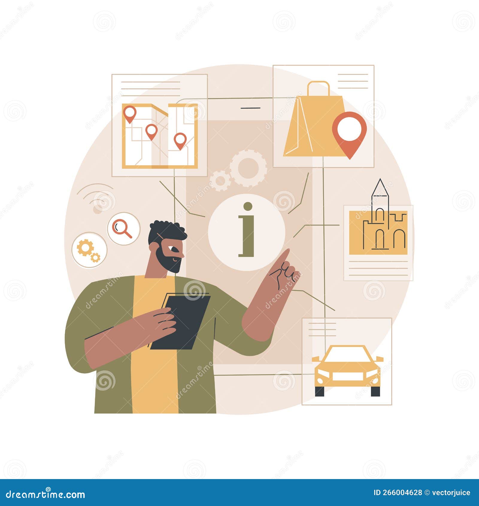 Digital Guide Abstract Concept Vector Illustration Stock Vector ...