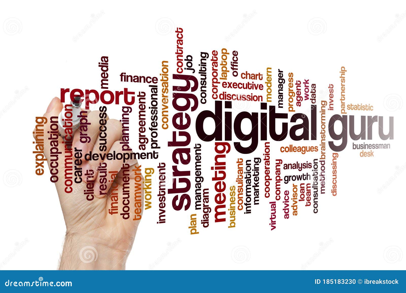 Digital Guru Word Cloud Concept Stock Illustration - Illustration of ...