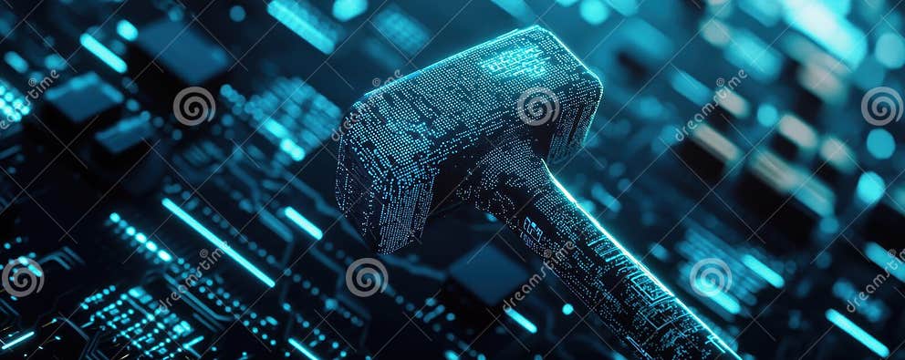 Digital Hammer Circuit Board Technology Code Data Innovation Future ...