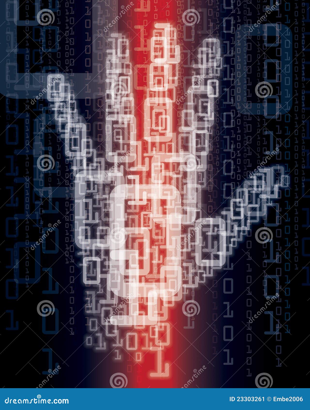 Digital Hand stock vector. Illustration of identify, hidden - 23303261