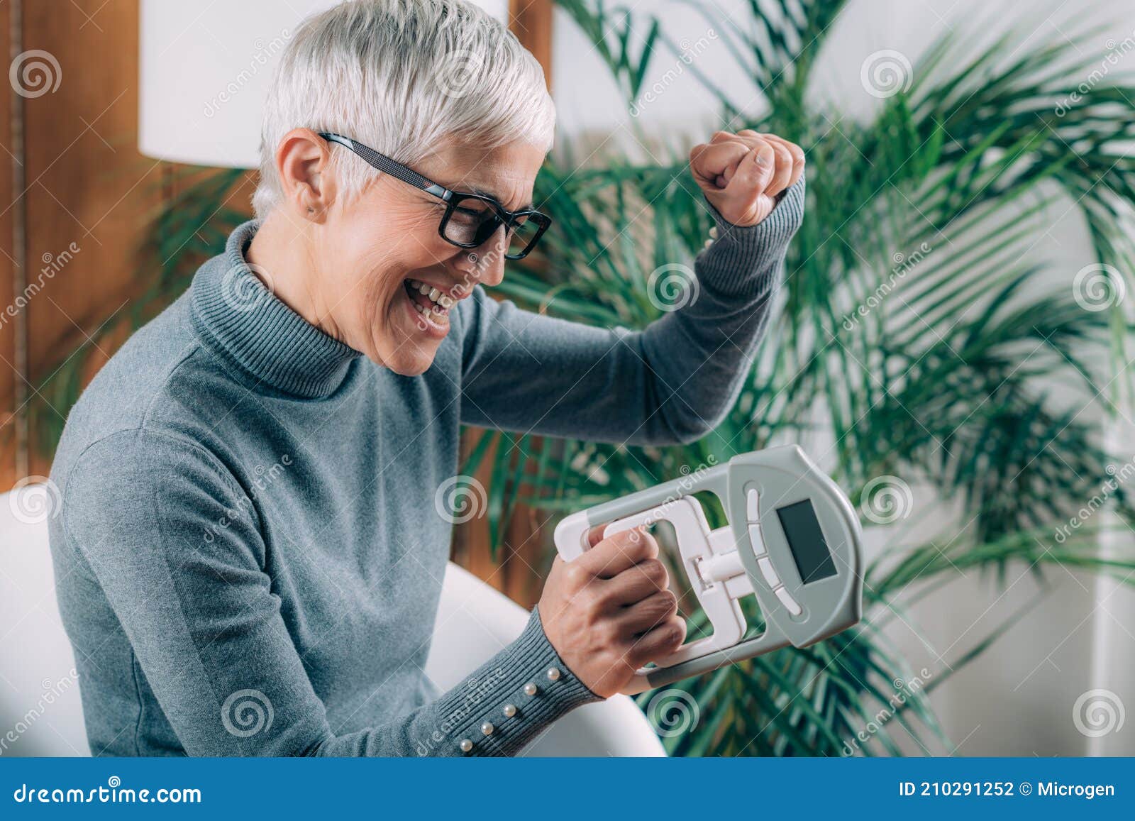 Digital Hand Grip Dynamometer for Strength Measurement Stock Photo ...