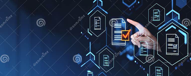 Digital Hand Interacting with Virtual Documents and Check Marks on a ...