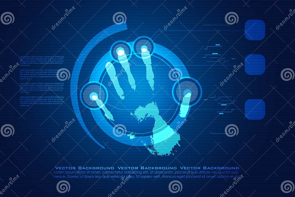 Digital hand print stock illustration. Illustration of machine - 17557739