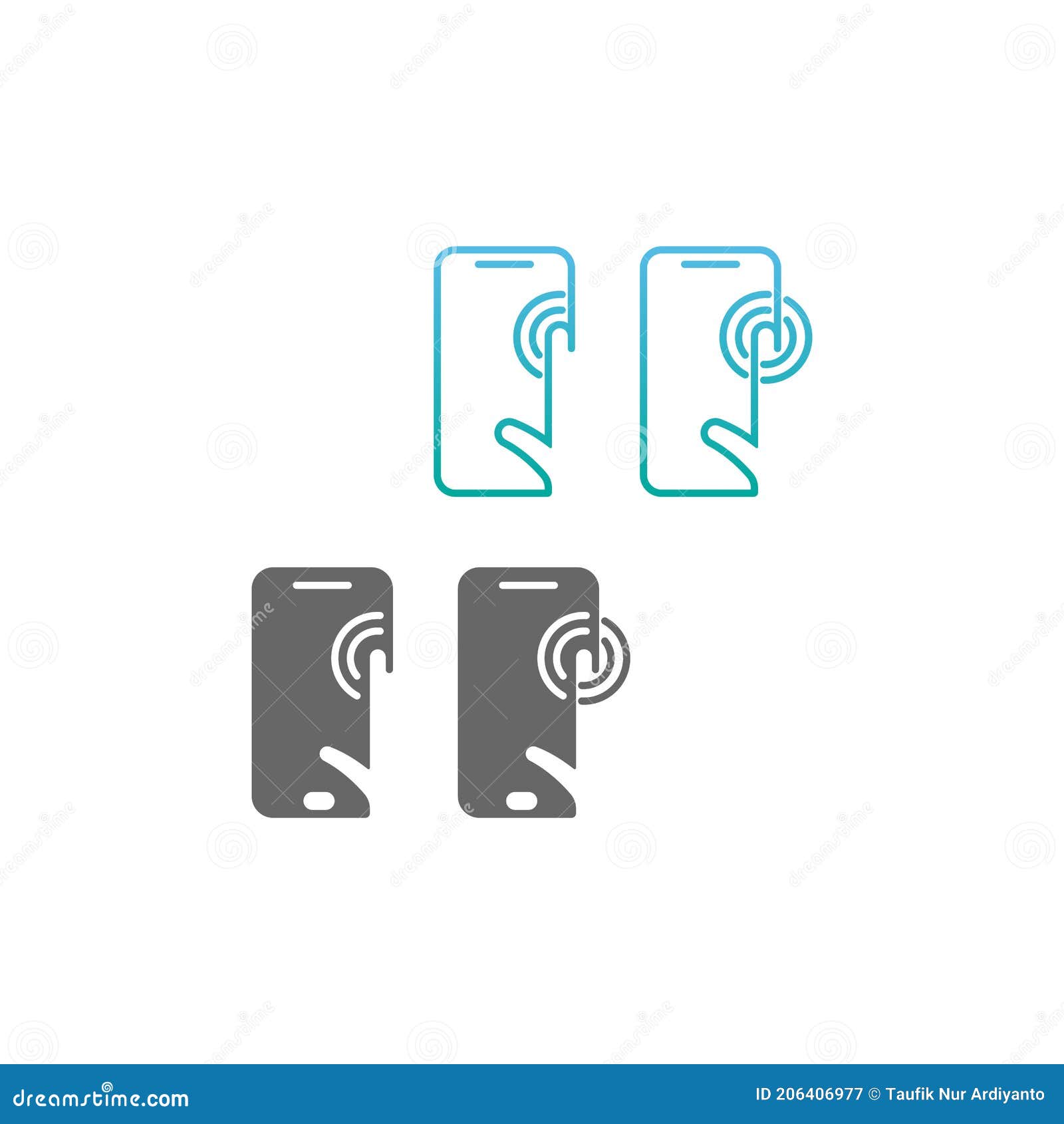 Digital Hand Touch Technology Logo Icon Design Vector Stock Vector ...