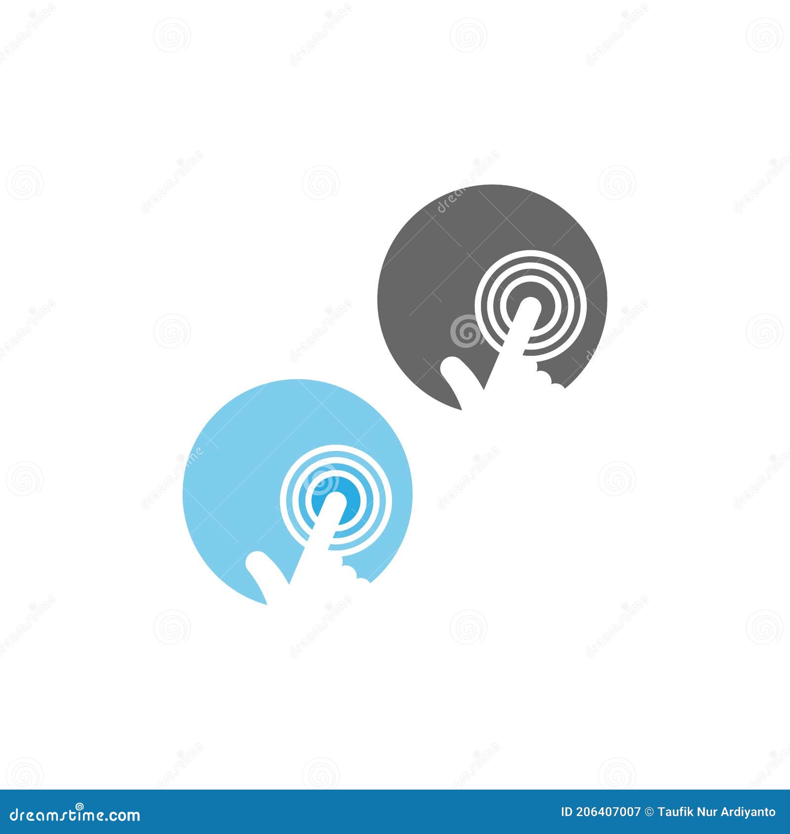 Digital Hand Touch Technology Logo Icon Design Vector Stock Vector ...