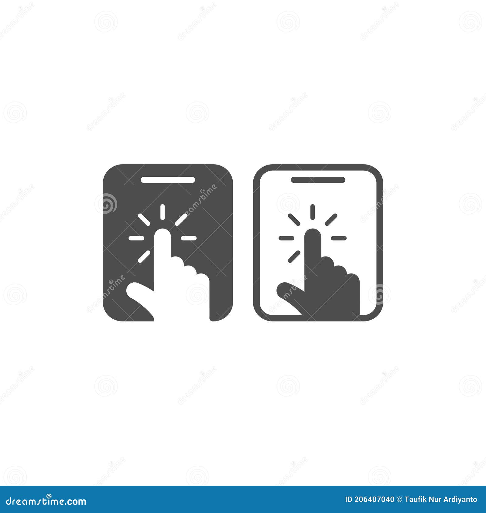 Digital Hand Touch Technology Logo Icon Design Vector Stock Vector ...