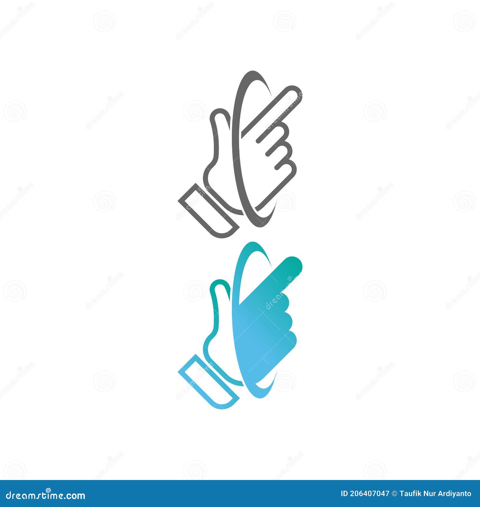 Digital Hand Touch Technology Logo Icon Design Vector Stock Vector ...