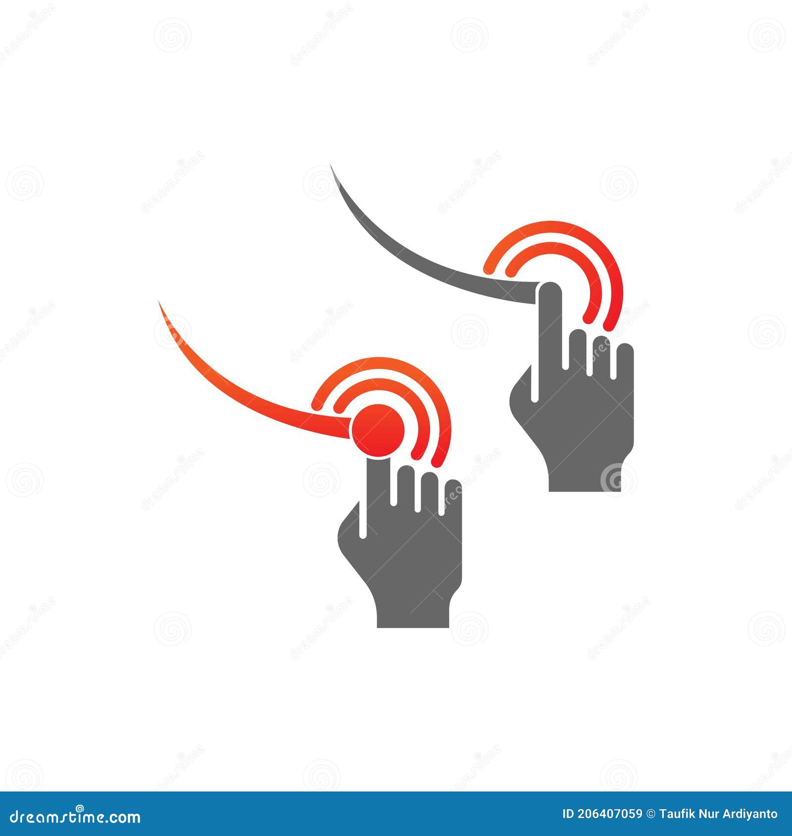 Digital Hand Touch Technology Logo Icon Design Vector Stock Vector ...