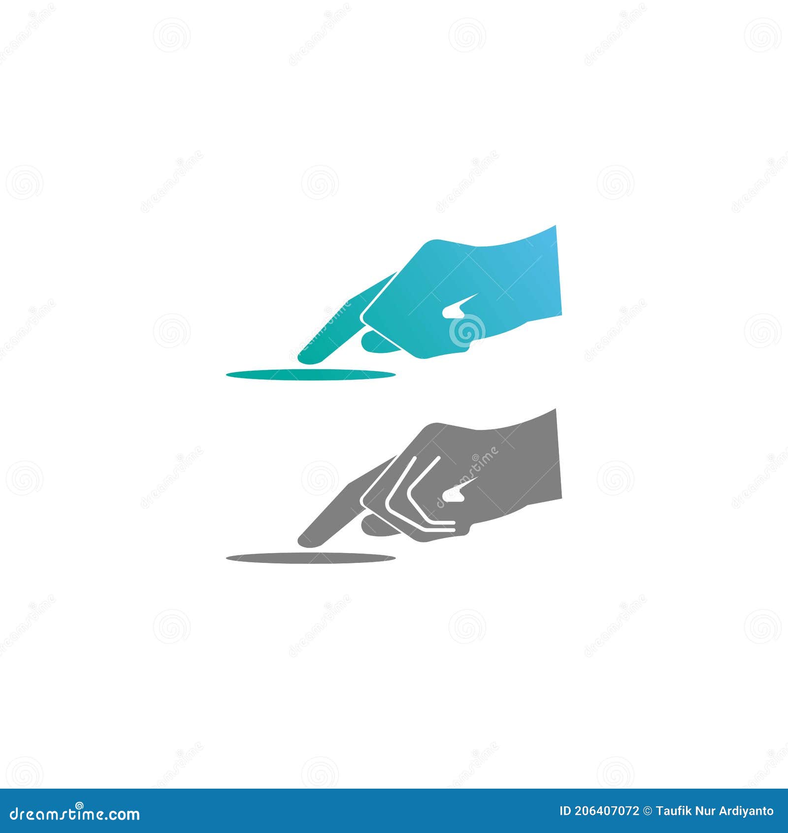 Digital Hand Touch Technology Logo Icon Design Vector Stock Vector ...