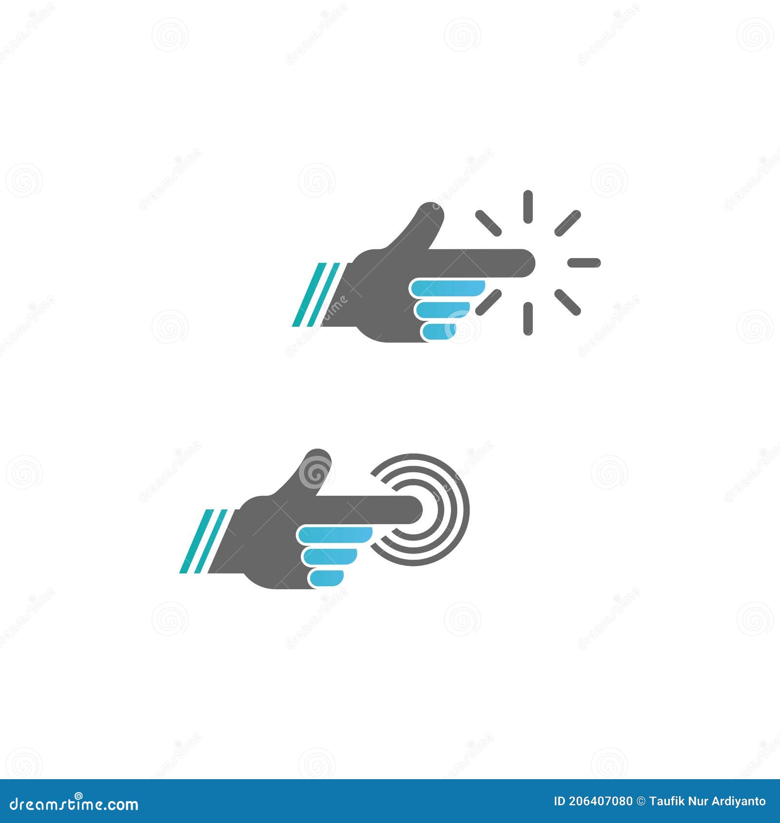 Digital Hand Touch Technology Logo Icon Design Vector Stock Vector ...