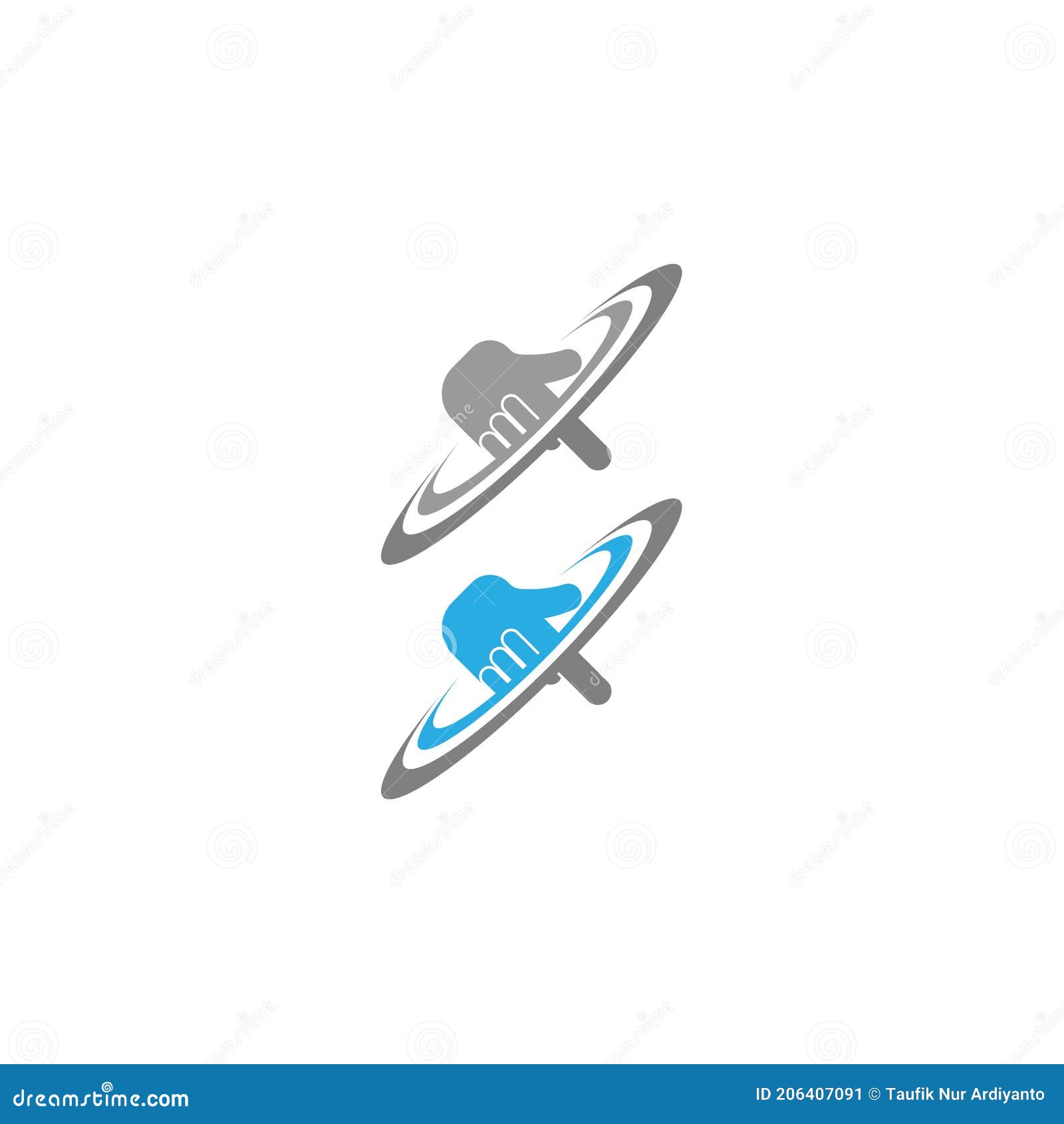 Digital Hand Touch Technology Logo Icon Design Vector Stock Vector ...