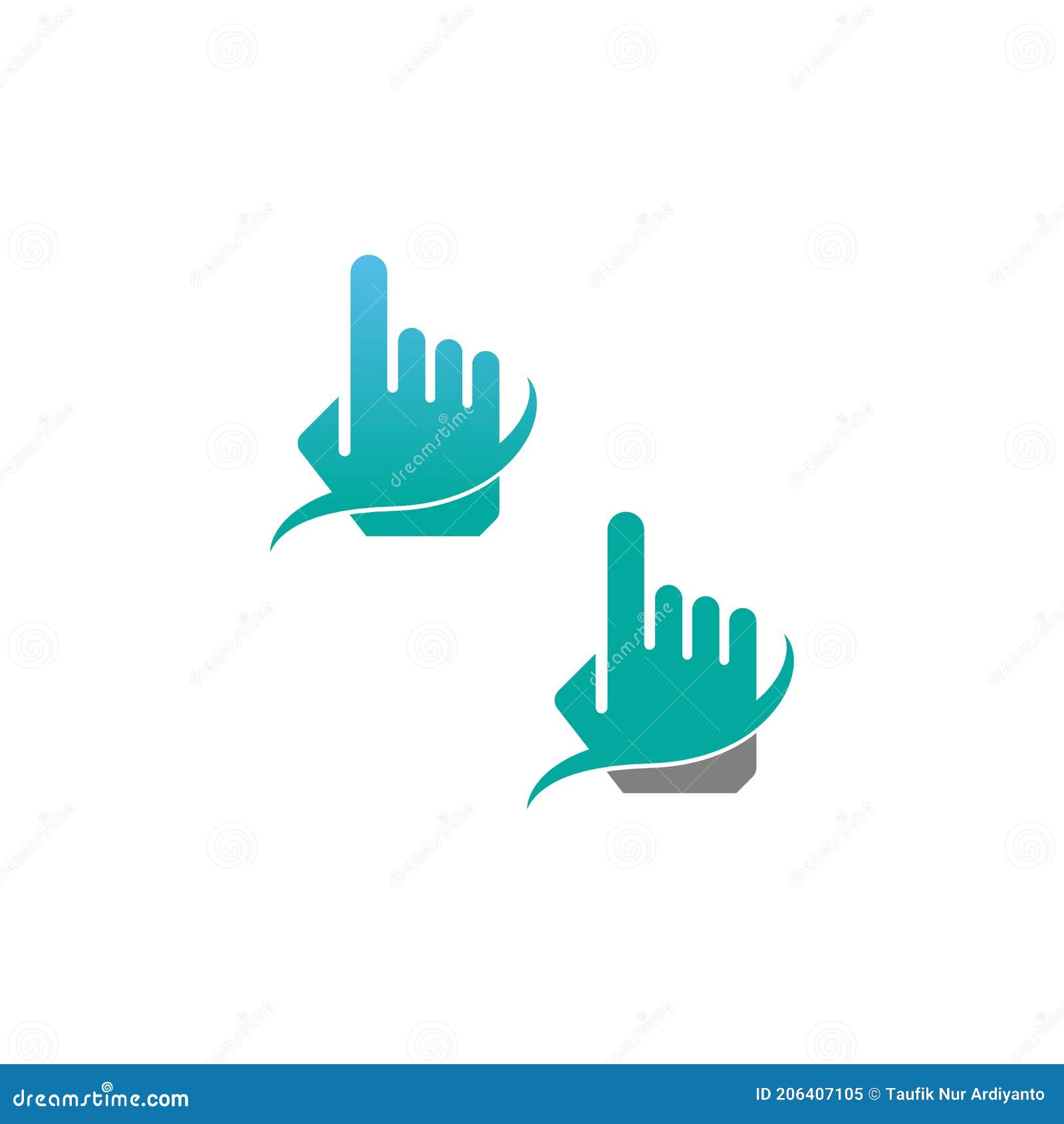 Digital Hand Touch Technology Logo Icon Design Vector Stock Vector ...