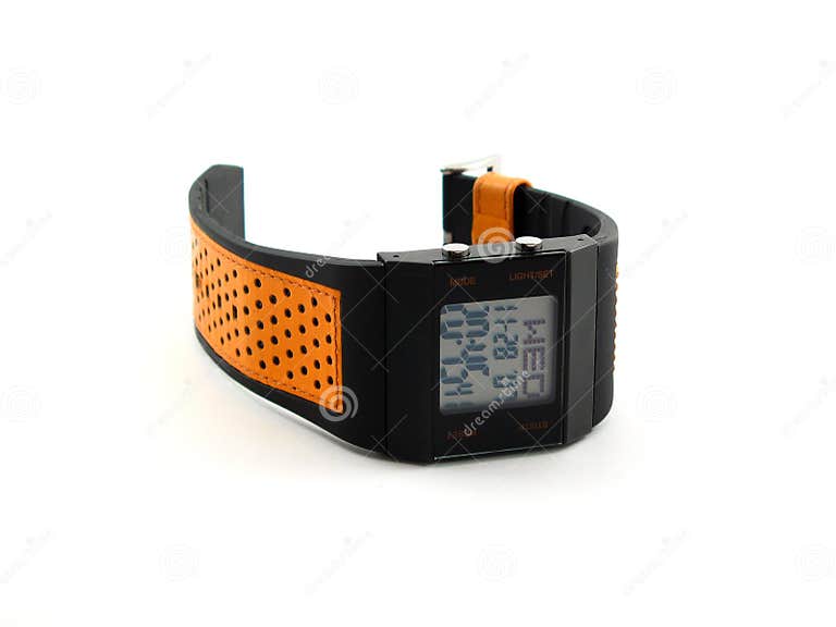 Digital hand watch stock image. Image of checking, slow - 3777211