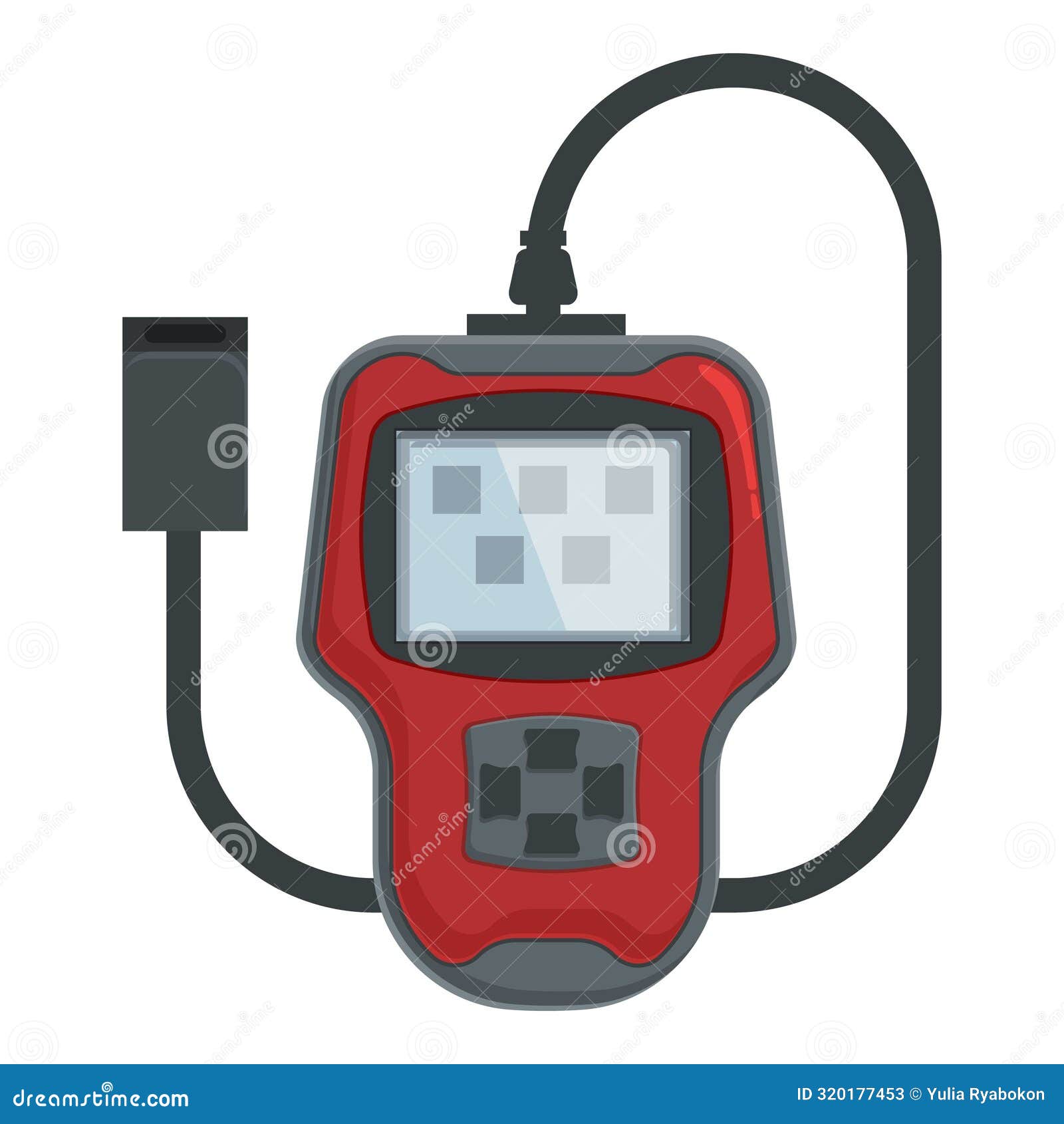 Digital Handheld Obd2 Car Diagnostic Scanner Tool Stock Vector ...
