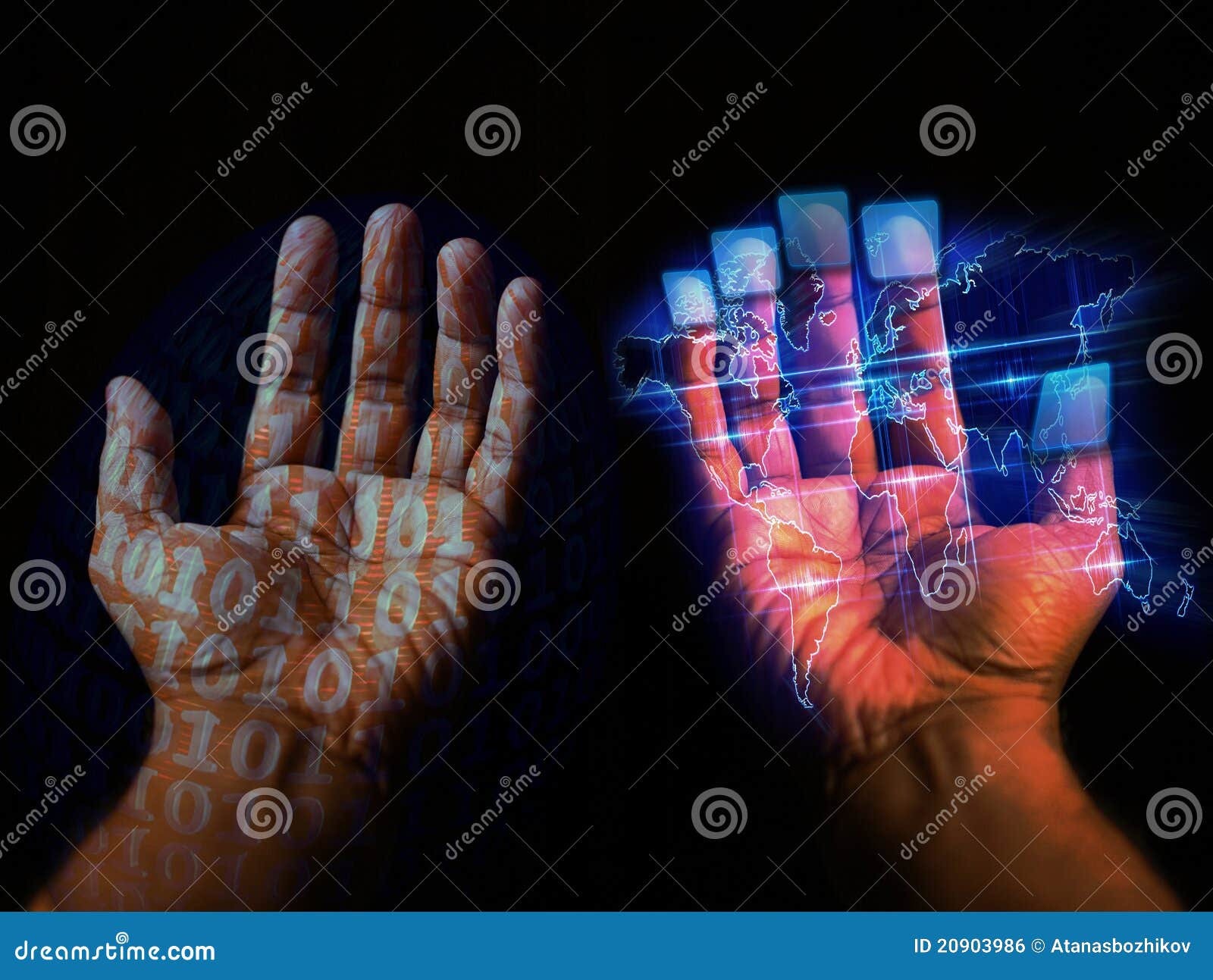 Digital Hands stock illustration. Illustration of generation - 20903986