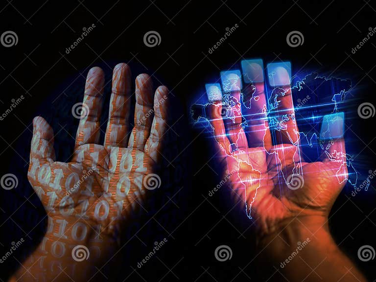 Digital Hands stock illustration. Illustration of generation - 20903986