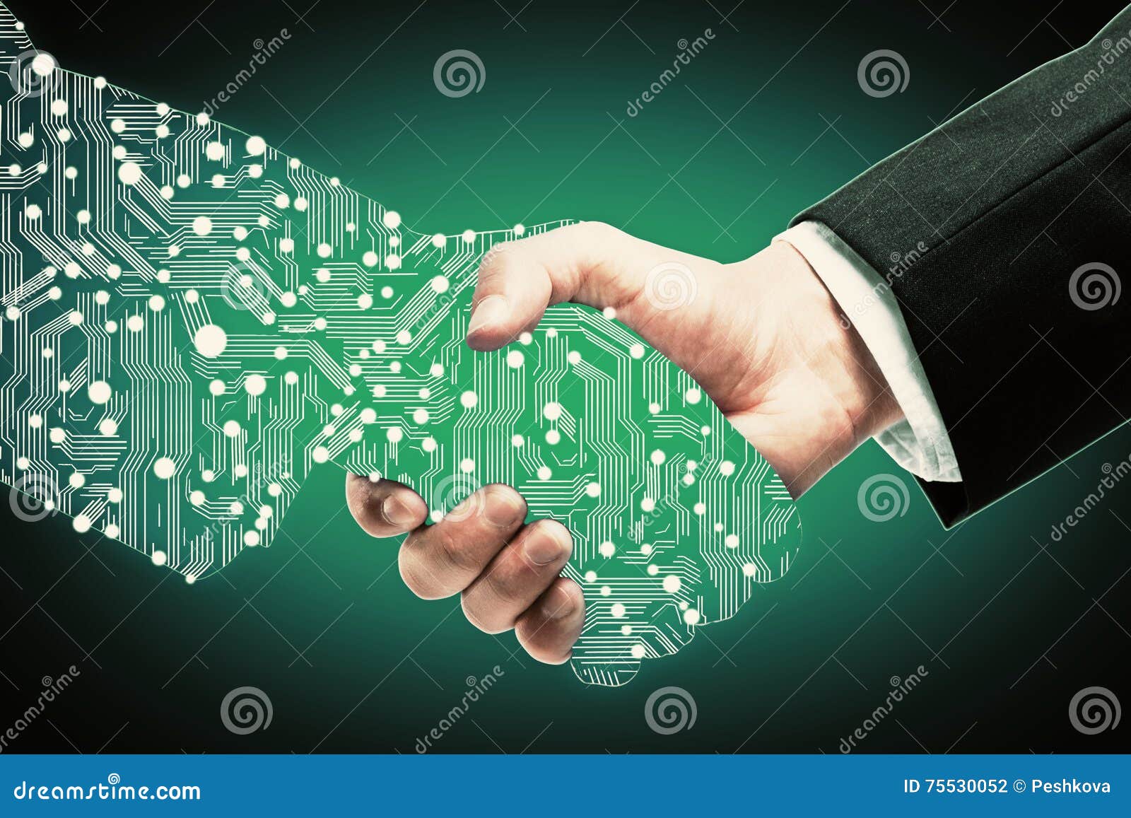 Digital handshake stock photo. Image of businessman, global - 75530052