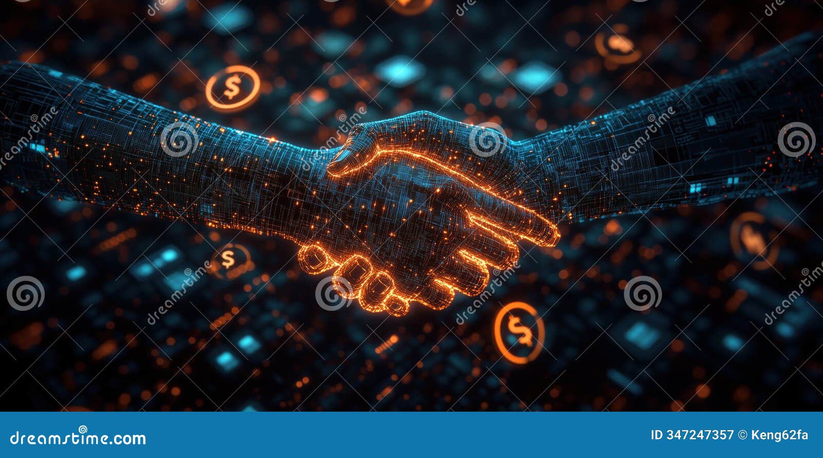 A Handshake Symbolizes The Partnership Formed To Create A More ...