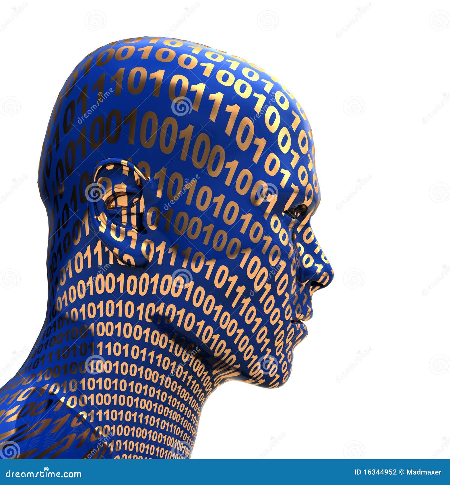 Digital head stock illustration. Illustration of metal - 16344952