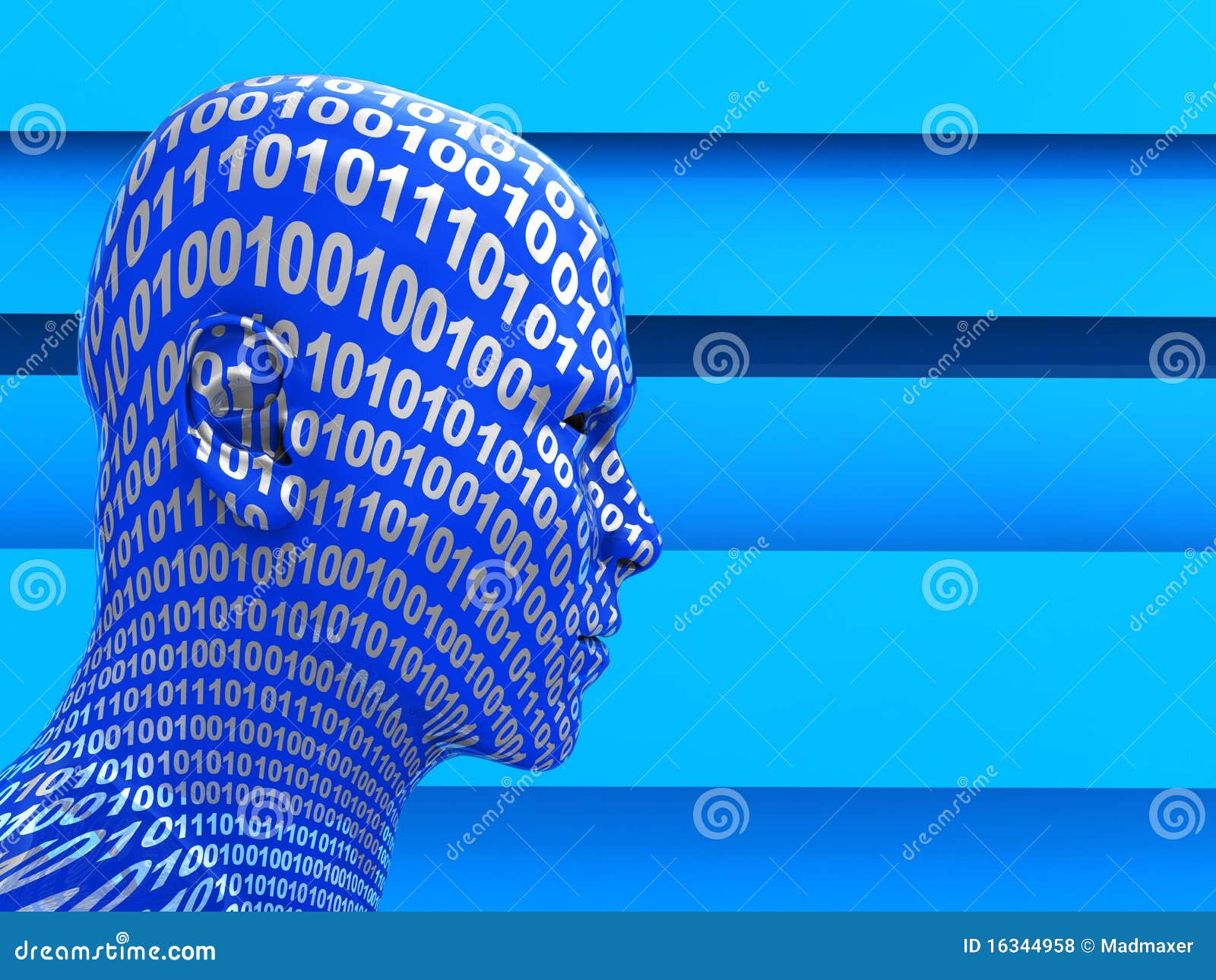 Digital head stock illustration. Illustration of style - 16344958