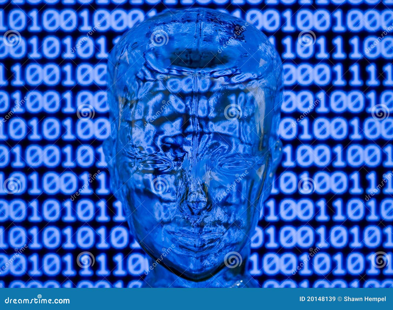 Digital head stock image. Image of futuristic, hacker - 20148139