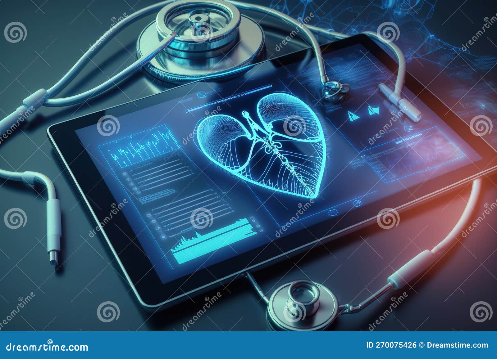 Digital Healthcare and Network on Modern Virtual Screen Stock ...