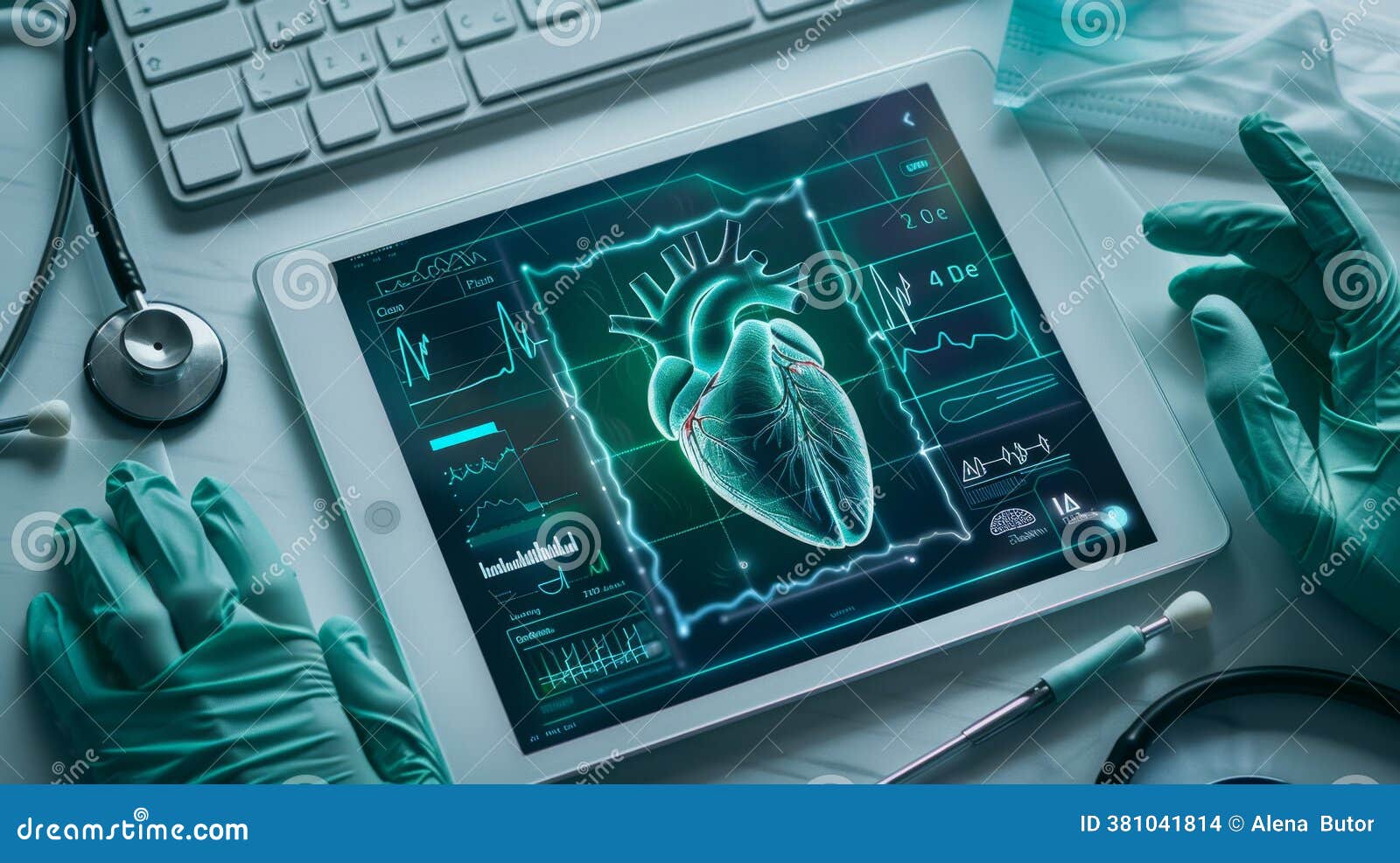 Heart Analysis, Electrocardiogram Graph (ECG) Stock Photo ...