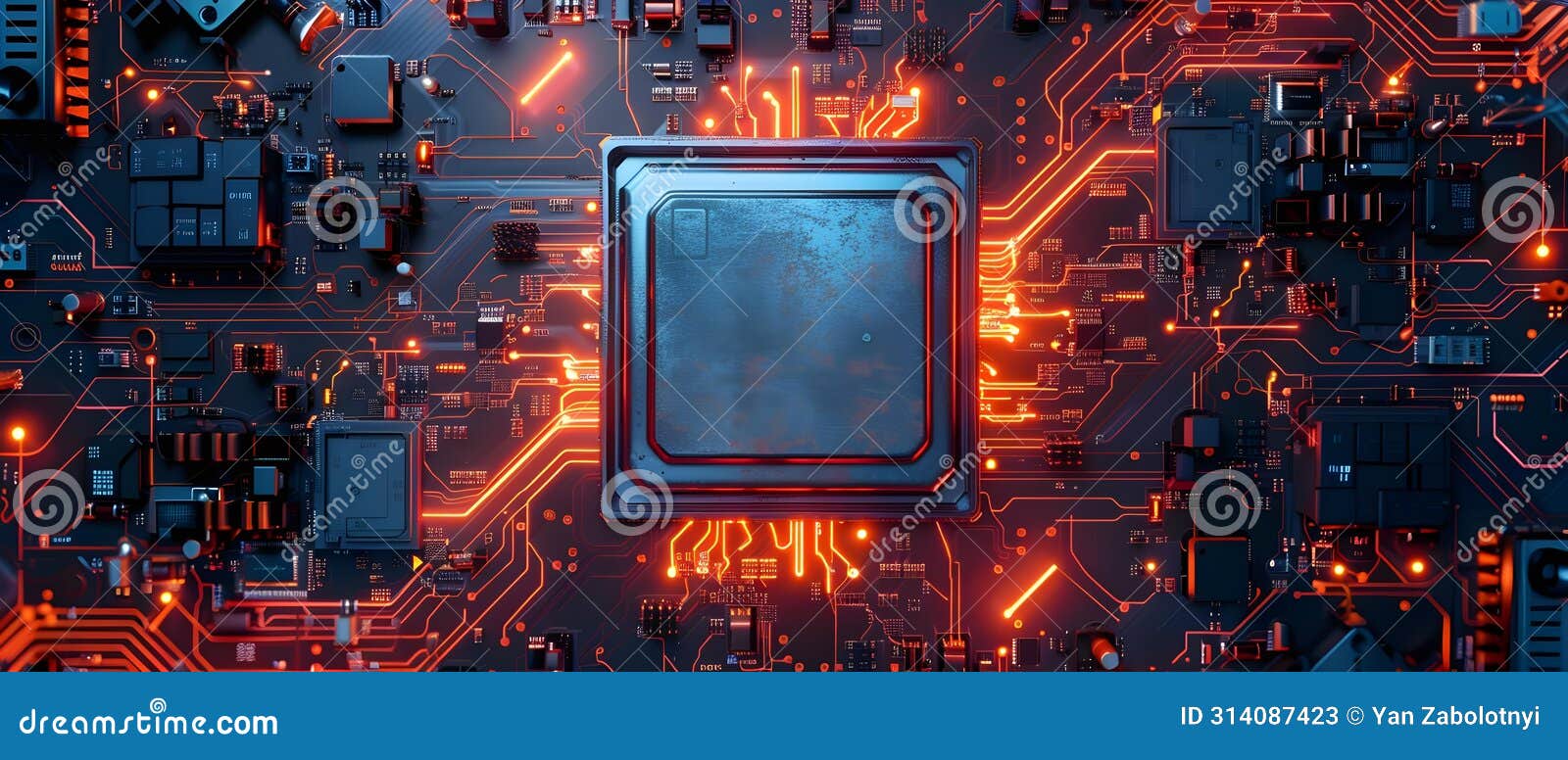 Digital Heartbeat: the Pulse of Modern Computing. Concept Technology ...